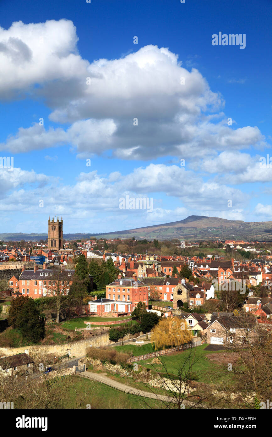 Rooftop View Over Ludlow From St Laurences Parish Church Ludlow Town