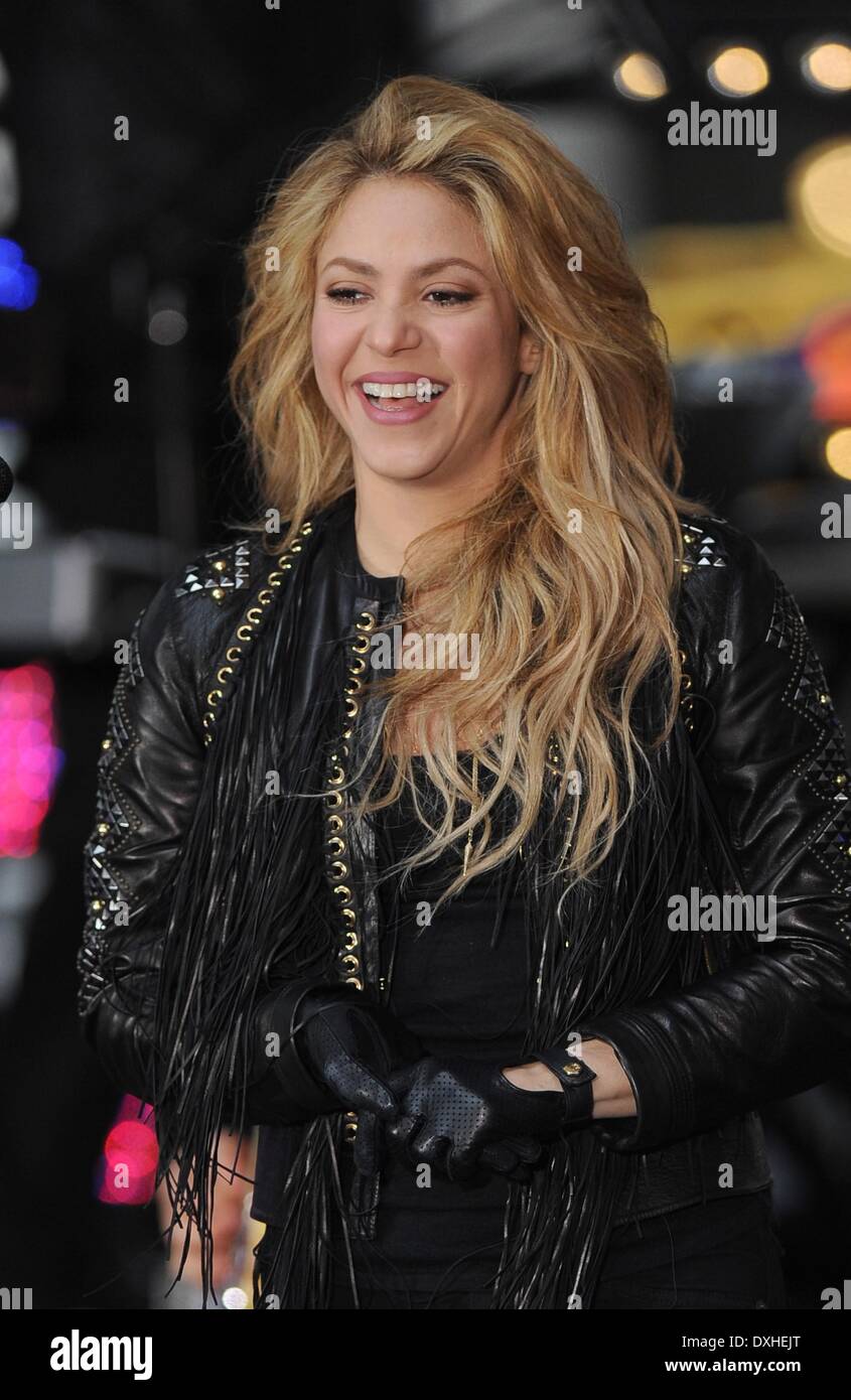New York, NY, USA. 26th Mar, 2014. Shakira on stage for NBC Today Show ...