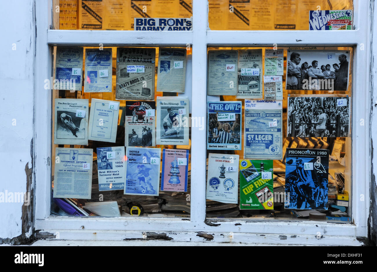 Shop selling old Sheffield Wednesday football programmes and ...