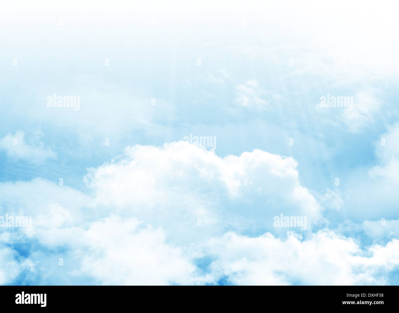Blue sky and clouds abstract illustration Stock Photo - Alamy
