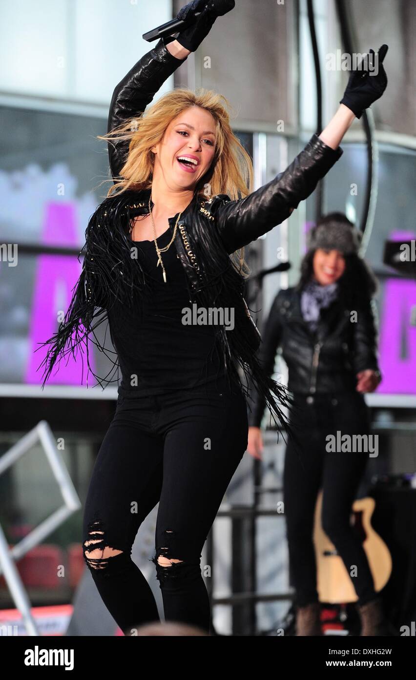 New York, NY, USA. 26th Mar, 2014. Shakira on stage for NBC Today Show ...
