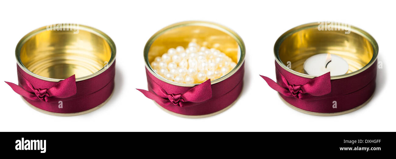 3 elegant creative ideas to recycle cans Stock Photo - Alamy