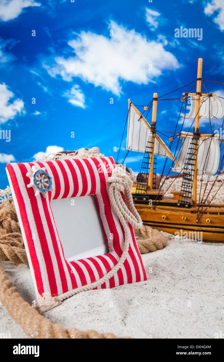 Decorative summer composition with hard light, vivid colors Stock Photo ...