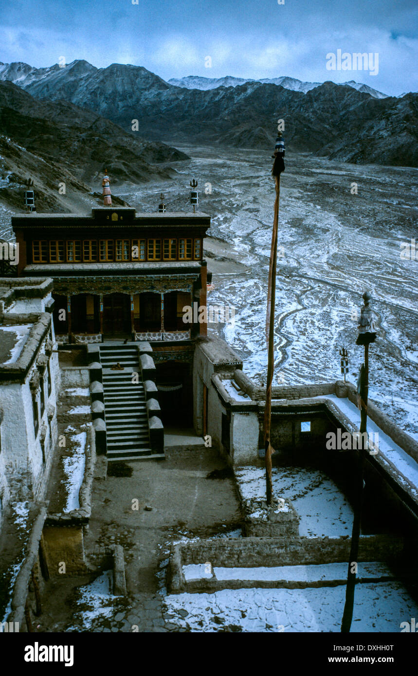 Ladakh Matho monastery winter Indus valley snow ice mountains high ...