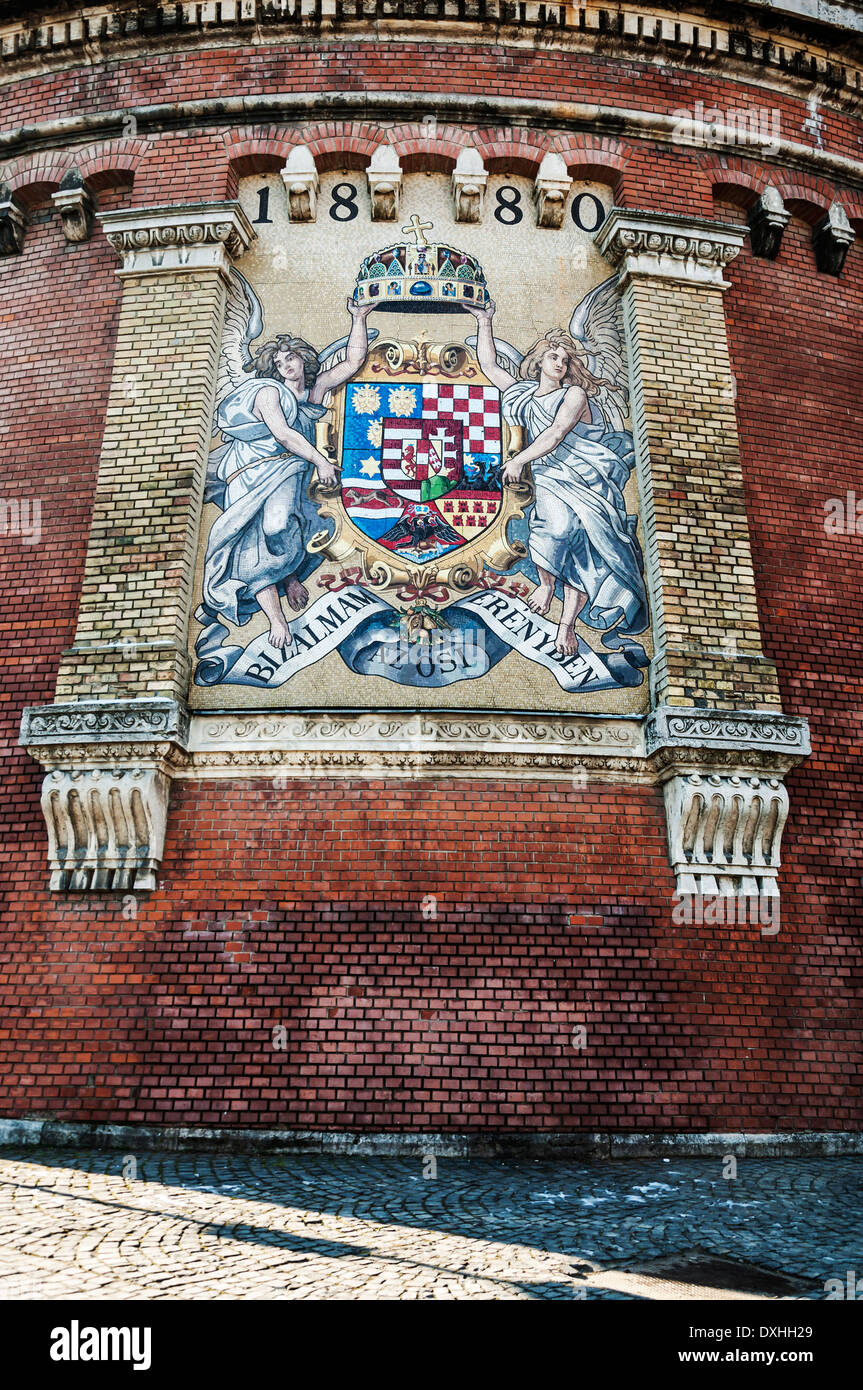 the crest, symbol of budapest funicular, Hungary Stock Photo - Alamy