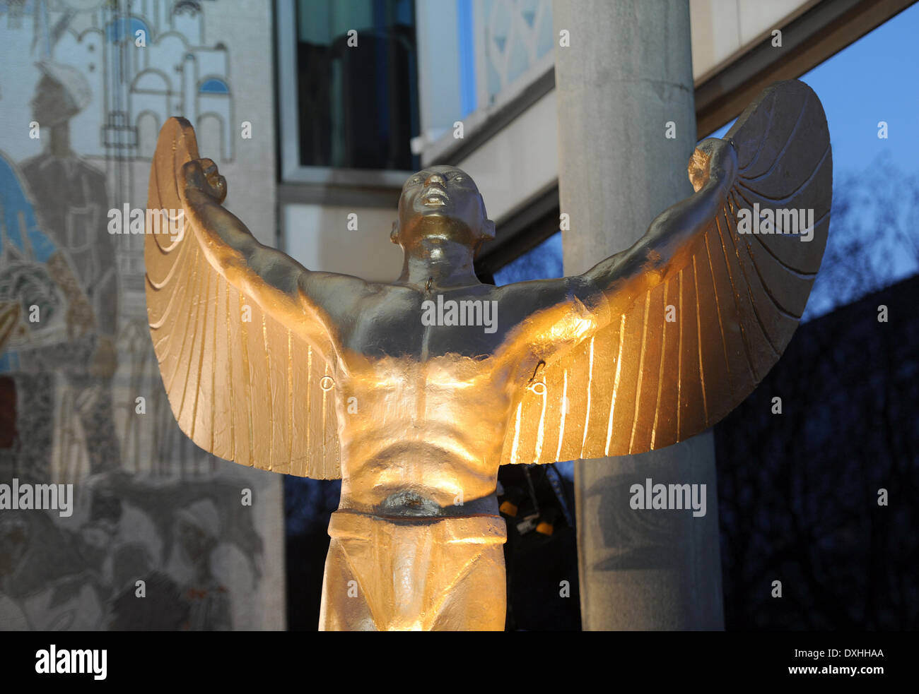Berlin, Germany. 26th Mar, 2014. An oversized Jupiter Trophy is on ...