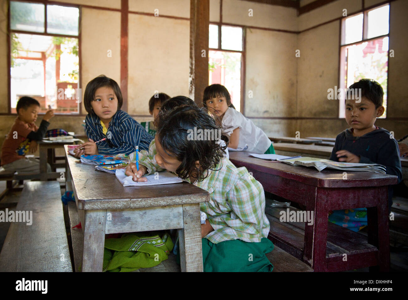 Myanmar, Amarapura, students Stock Photo - Alamy
