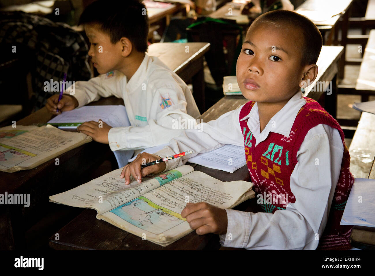 Myanmar, Amarapura, students Stock Photo - Alamy