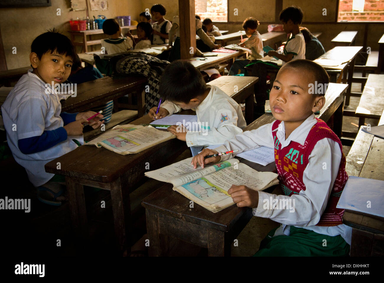 Myanmar, Amarapura, students Stock Photo - Alamy