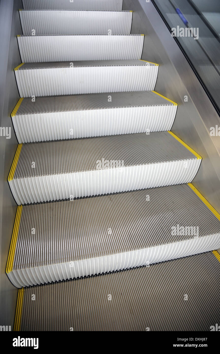metal steps of the escalator Stock Photo - Alamy
