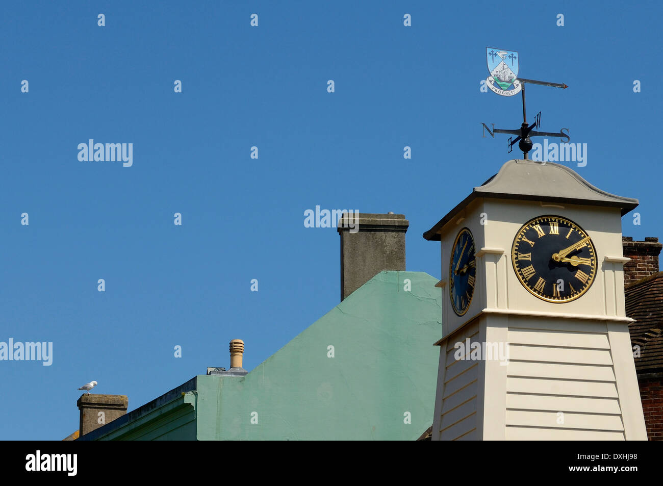 Millennium Clock Tower in Littlehampton town Centre Stock Photo - Alamy