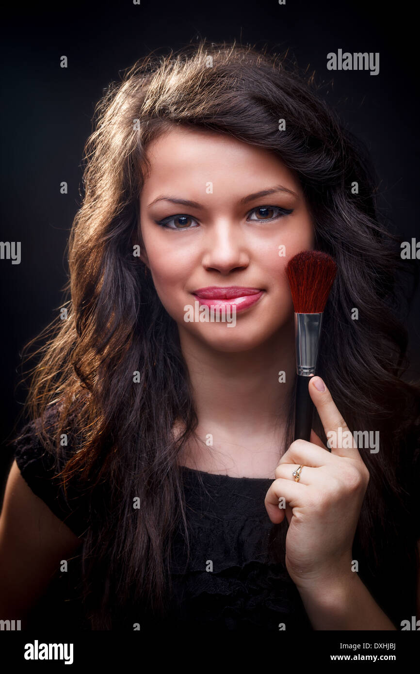 Face make up brush hi-res stock photography and images - Alamy