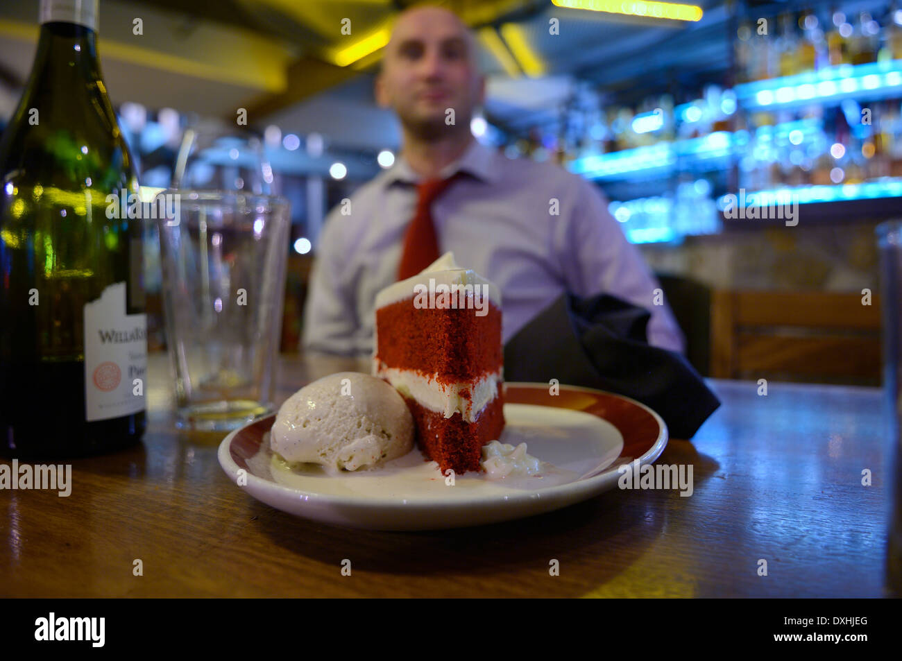 Red velvet cake ice cream hi-res stock photography and images - Alamy