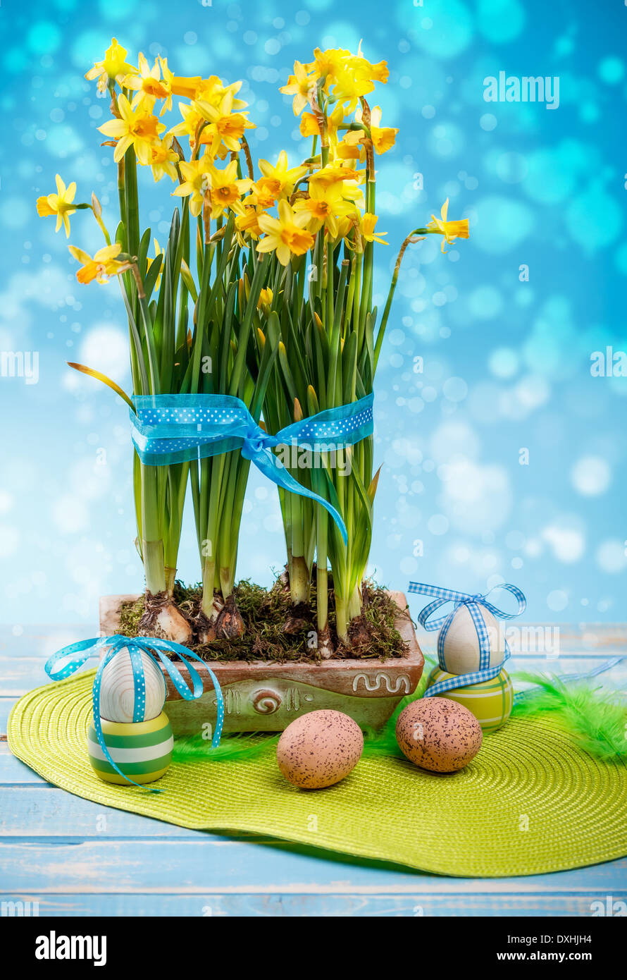 Blue flower decoration hi-res stock photography and images - Alamy