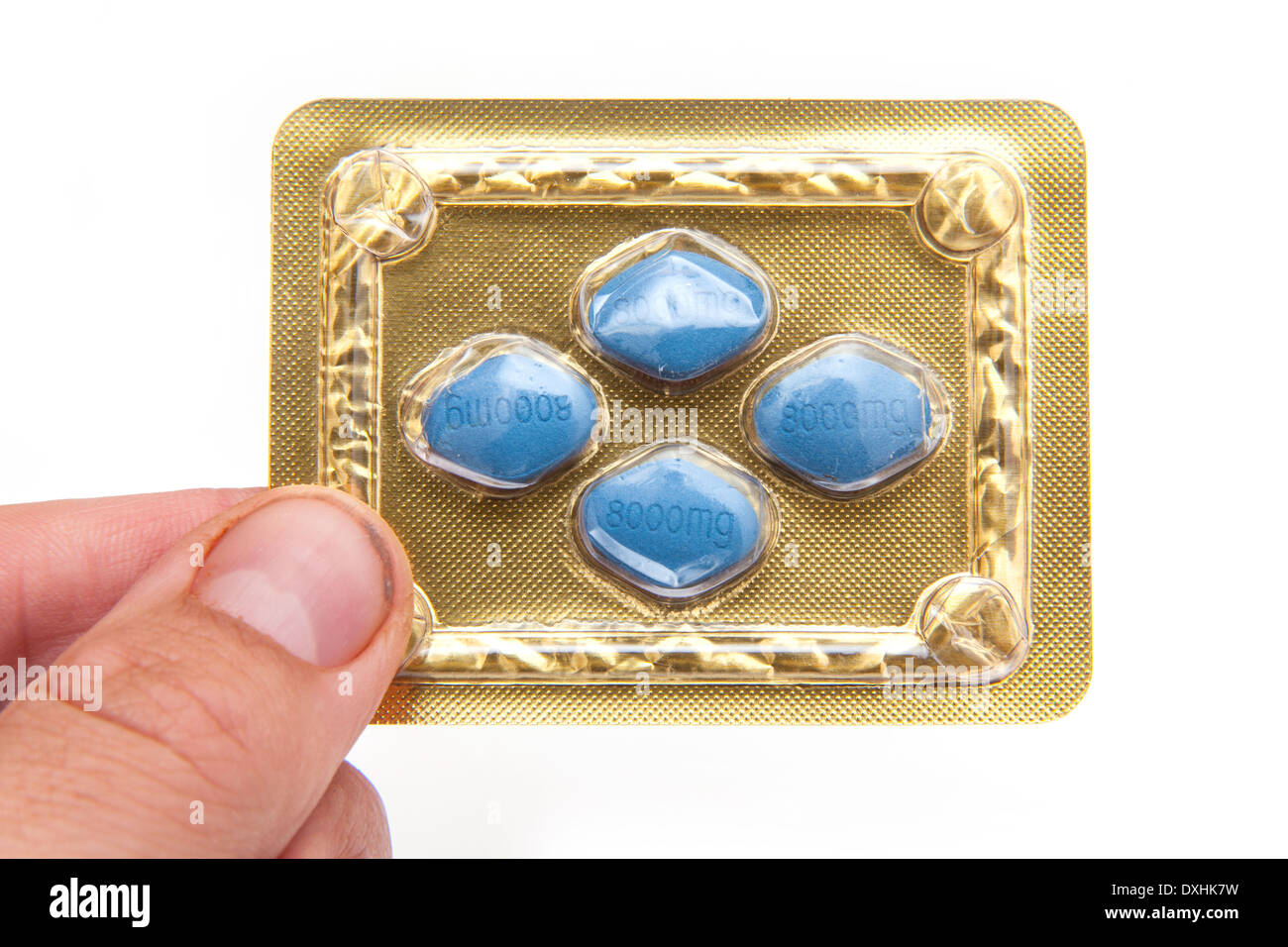 Ziyinzhuangyang blue erectile dysfunction tablets Stock Photo - Alamy