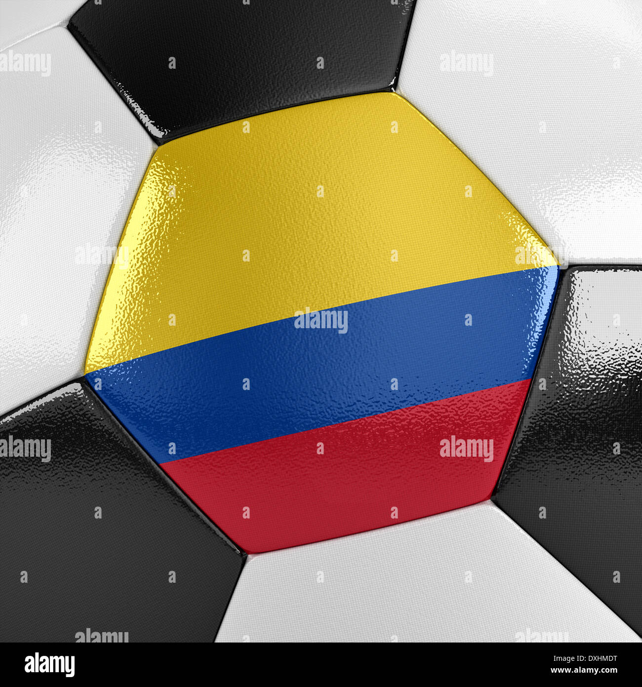 Soccer ball with the Colombian flag on it Stock Photo - Alamy