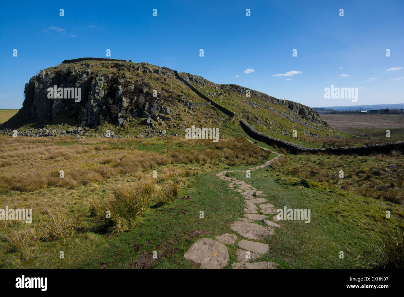 Hadrian's Wall at Steel Rigg Stock Photo - Alamy