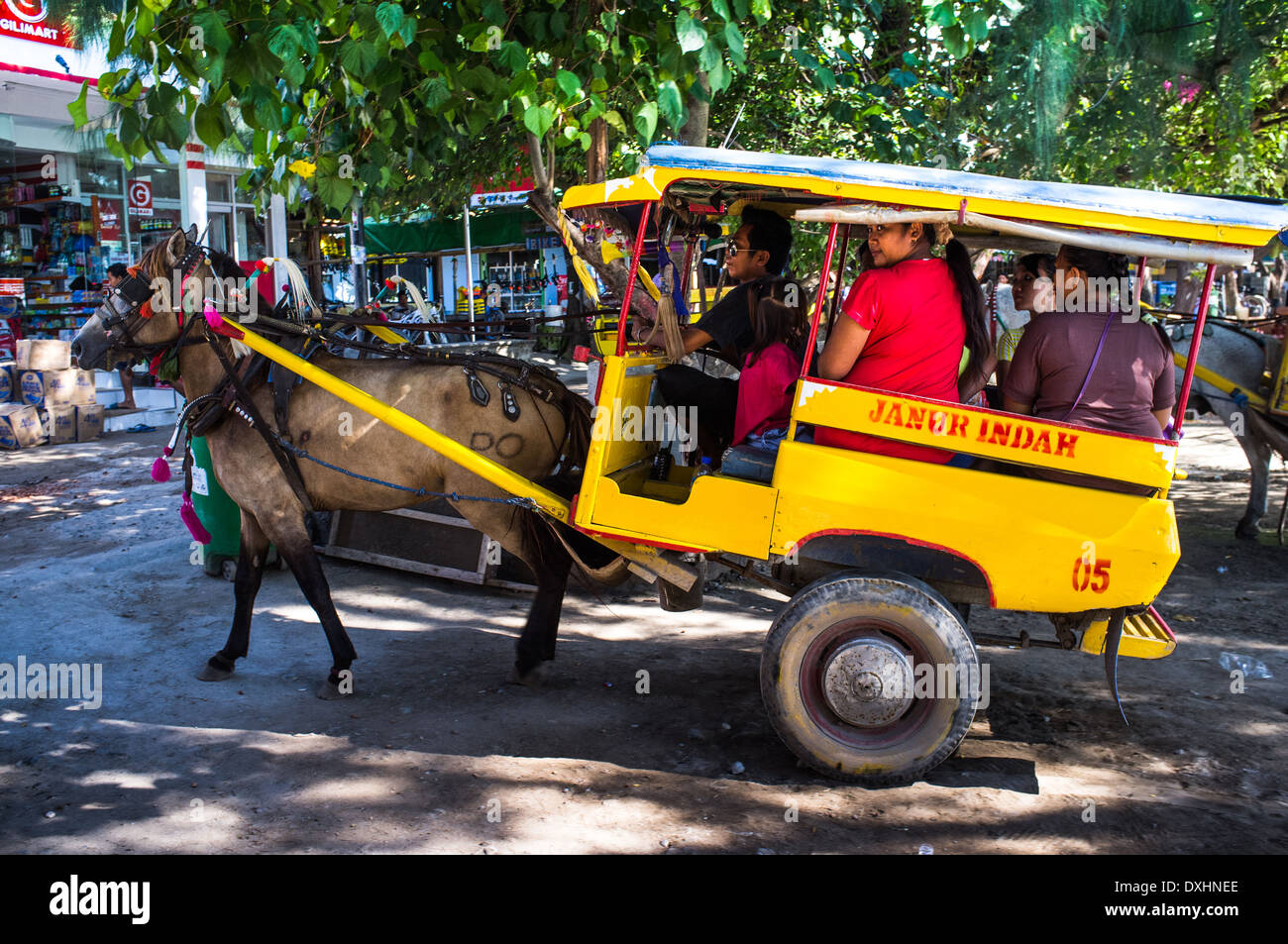 Cidomo Horse cart, traditional Gili Trawangan transportation medium ...