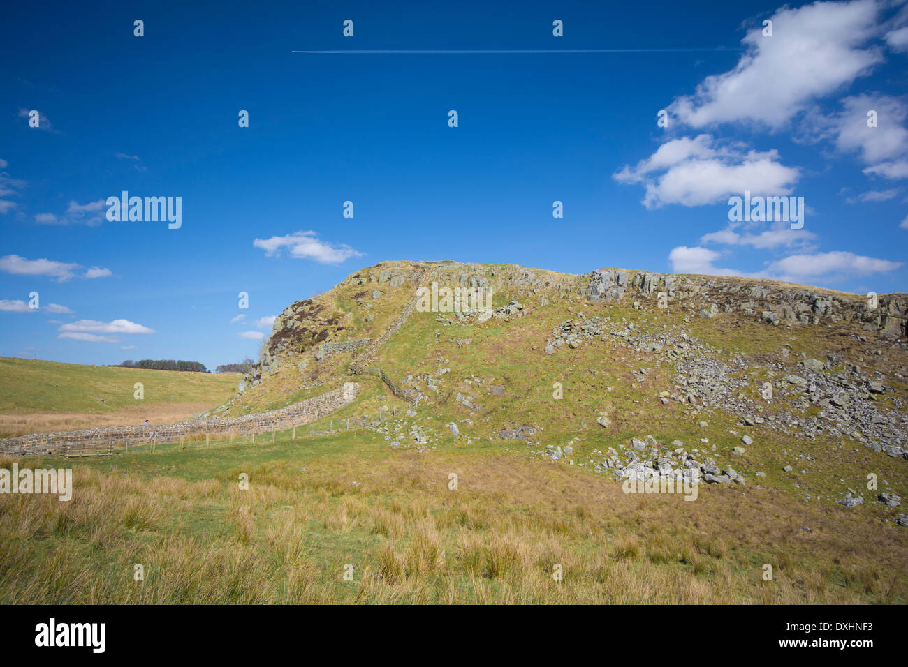 Hadrian's Wall at Steel Rigg Stock Photo - Alamy