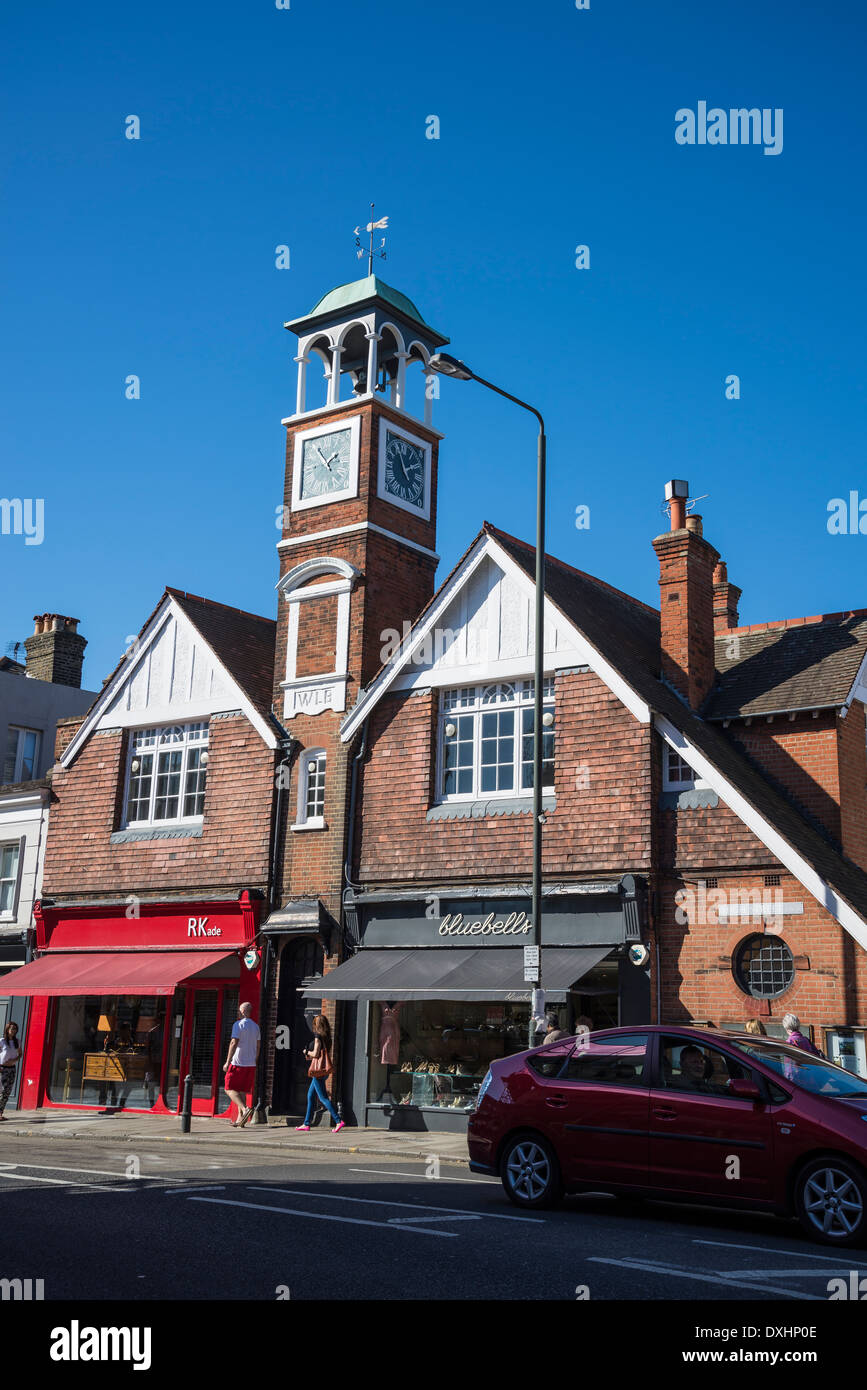 Clock tower on Wimbledon High Street, London, UK Stock Photo - Alamy