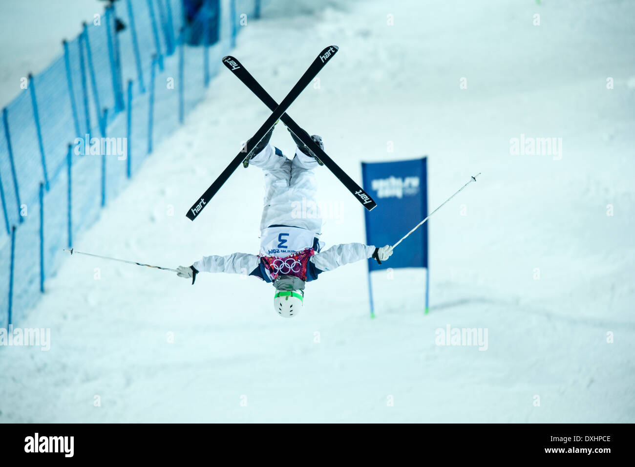 Patrick Deneen (USA) freestyle skier competing in Men's Moguls at the ...
