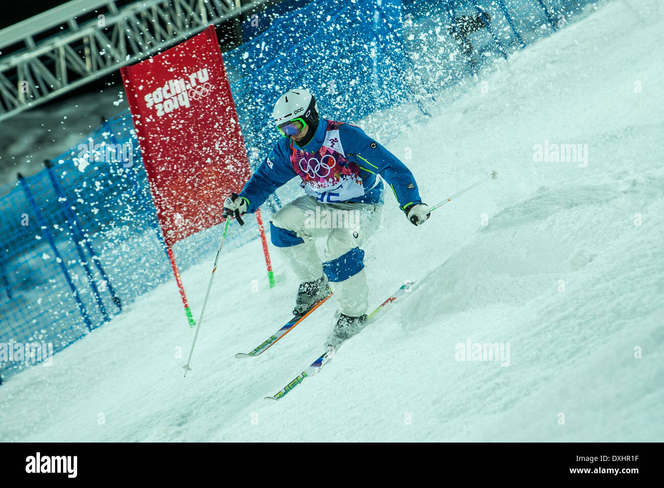 Jae-Woo Choi (KOR) freestyle skier competing in Men's Moguls at the ...
