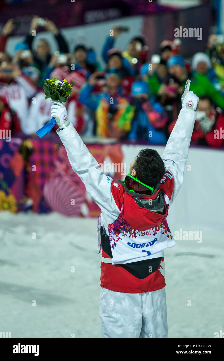 Alex Bilodeau (CAN) Olympic Champion freestyle skier competing in Men's ...