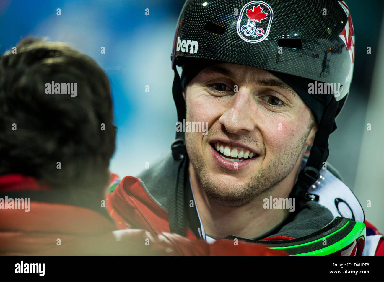 Alex Bilodeau (CAN) Olympic Champion freestyle skier competing in Men's ...