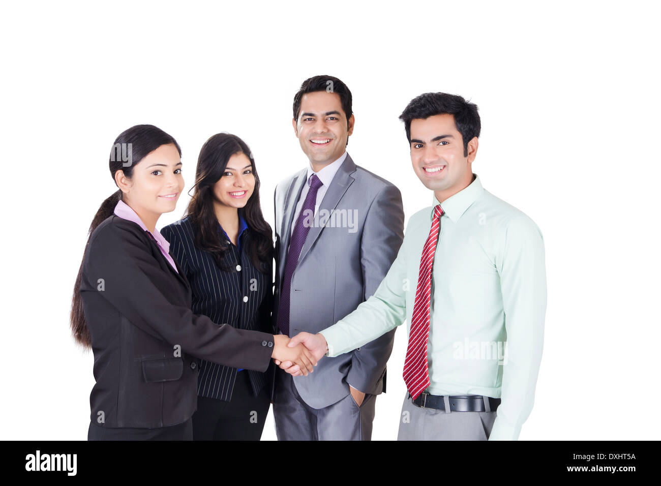 Indian Business People Handshake Stock Photo - Alamy