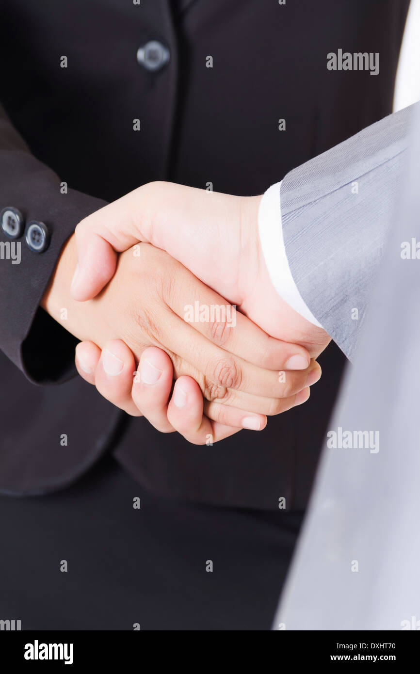 Indian Business People Handshake Stock Photo - Alamy