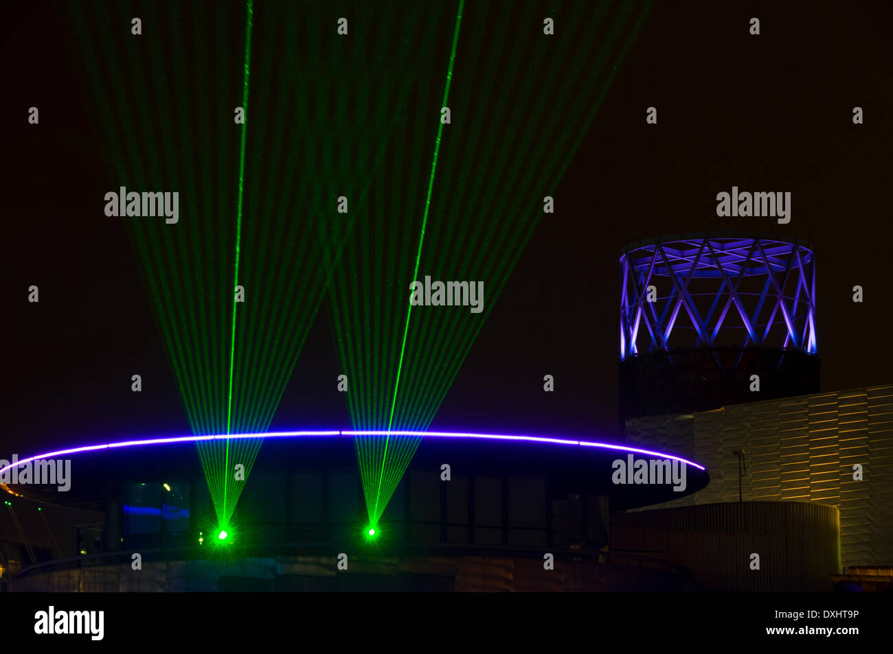 'Thank You', a temporary laser display by Craig Morrison which beamed ...