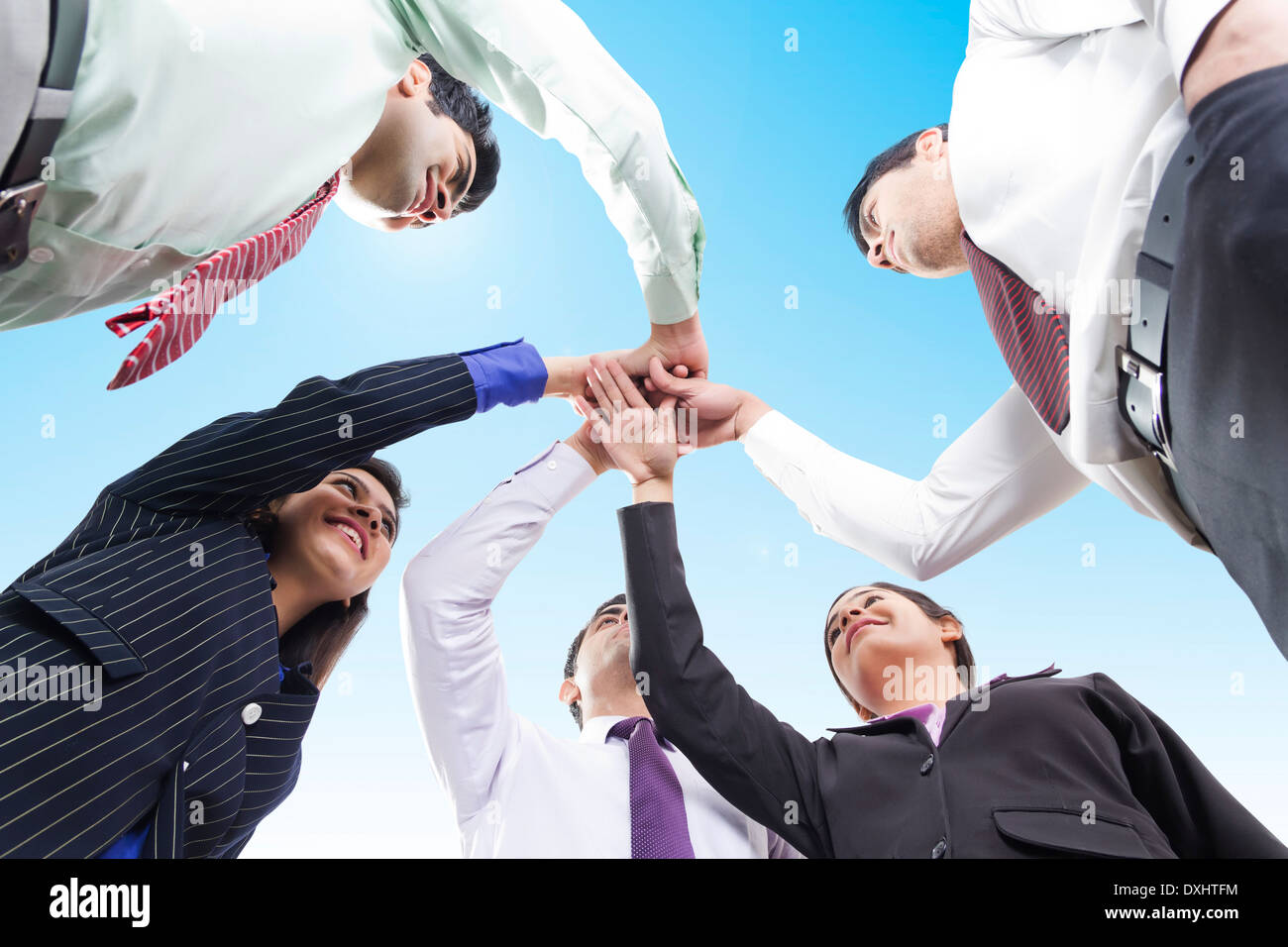 Indian Business People Standing and Promise Together Stock Photo - Alamy