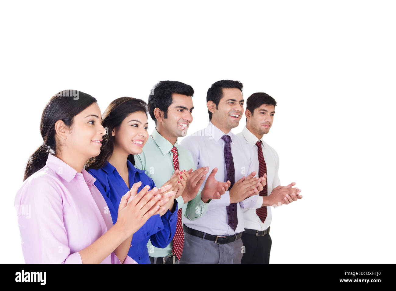 Indian Business People Standing and Clapping Stock Photo - Alamy