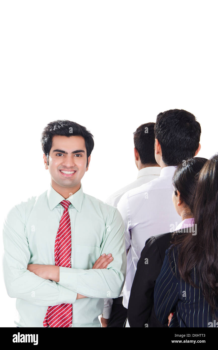 Indian Business People standing Stock Photo - Alamy