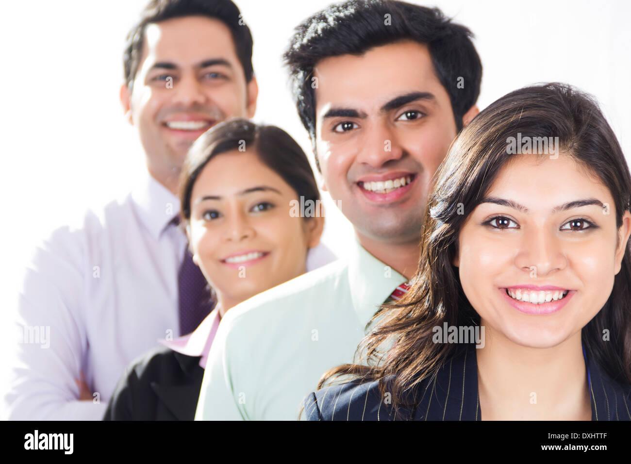 Indian Business People standing Stock Photo - Alamy
