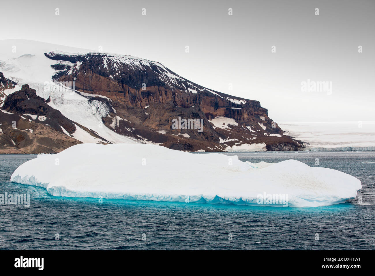 Brown Bluff, a Tuya, or flat topped volcano that erupted under the ice ...