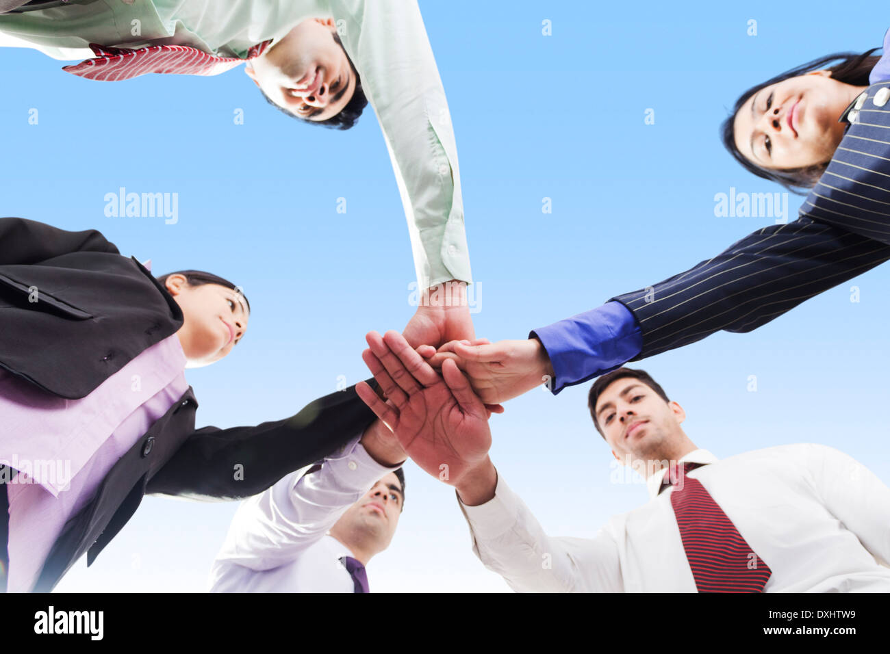 Indian Business People Promise Together Stock Photo - Alamy