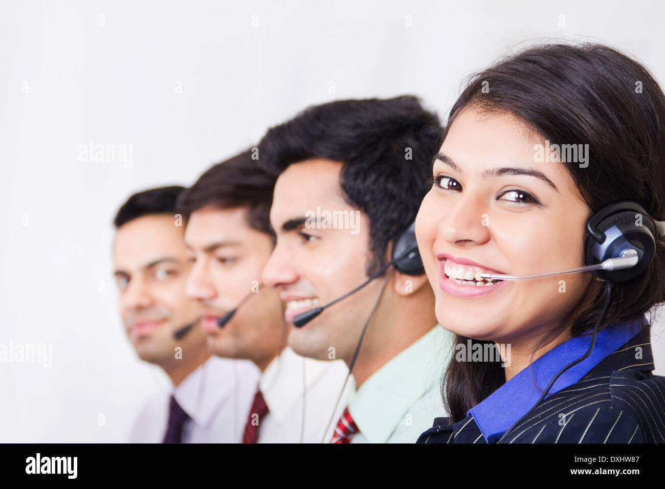 Indian Business People Working in call centre Stock Photo - Alamy