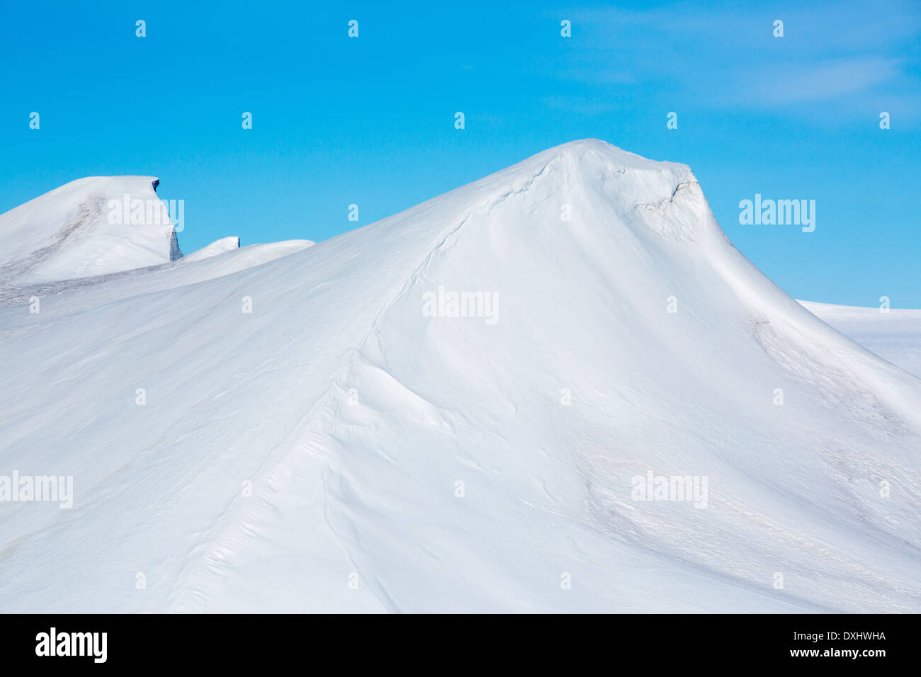 Mountain peaks and bare ground revealed my melting on Joinville Island ...