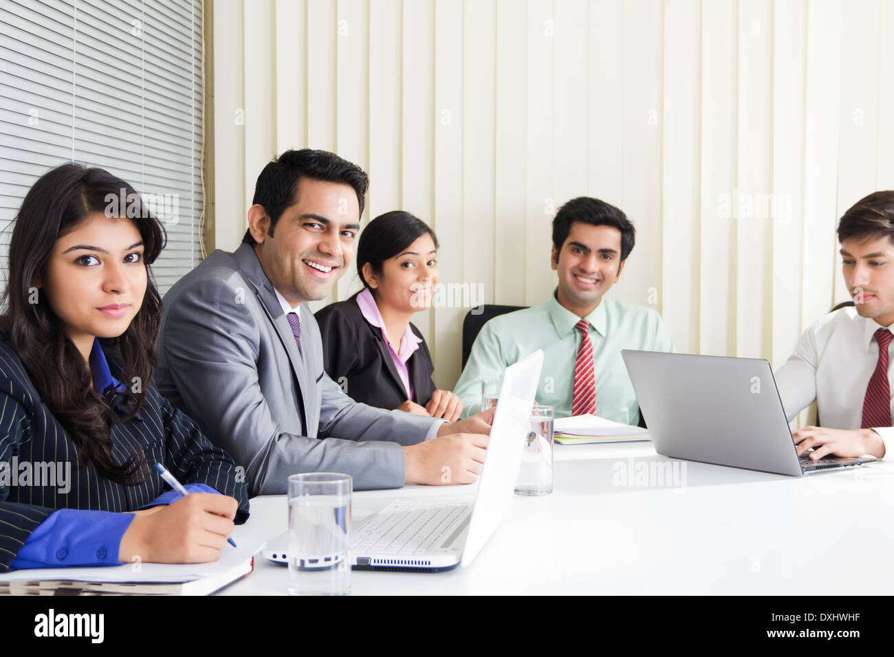 Indian Business People Working in Office Stock Photo - Alamy