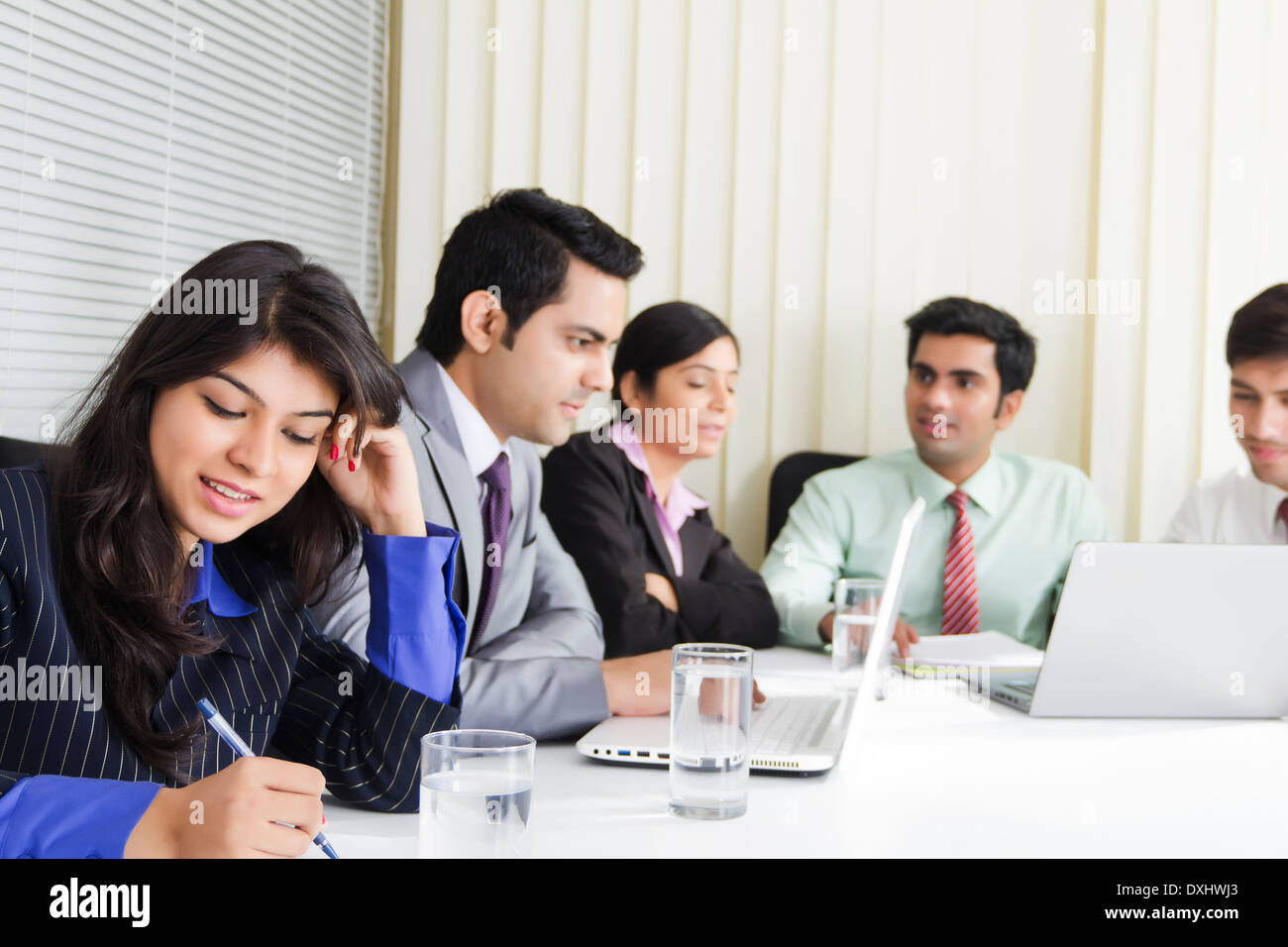 Group Of Indian People Working Together