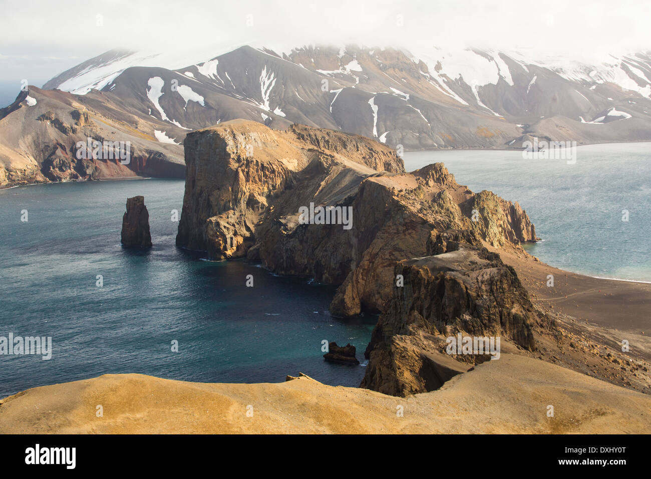 Deception Island in the South Shetland Islands off the Antarctic ...