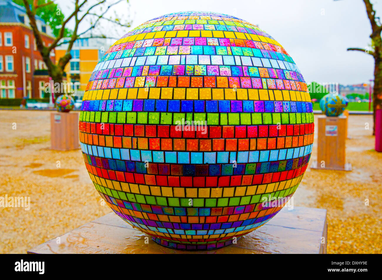 Multi coloured ball in Amsterdam Stock Photo - Alamy