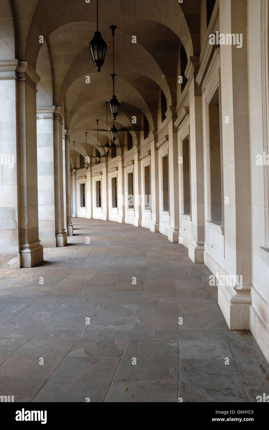 Walkway with arched ceilings in Washington, DC, USA Stock Photo - Alamy