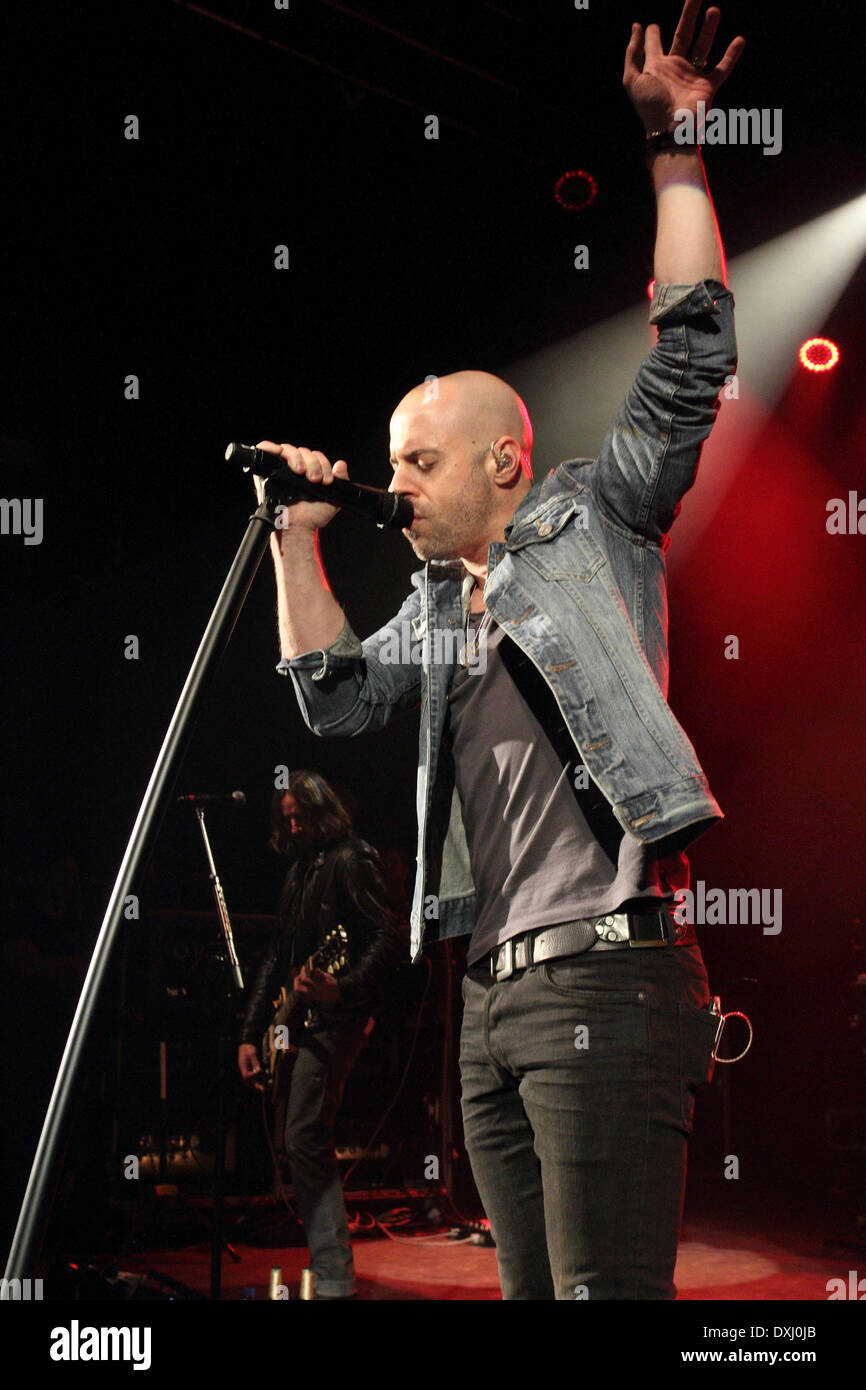 London, UK. 26th March 2014. Daughtry perform on stage at Shepherds ...