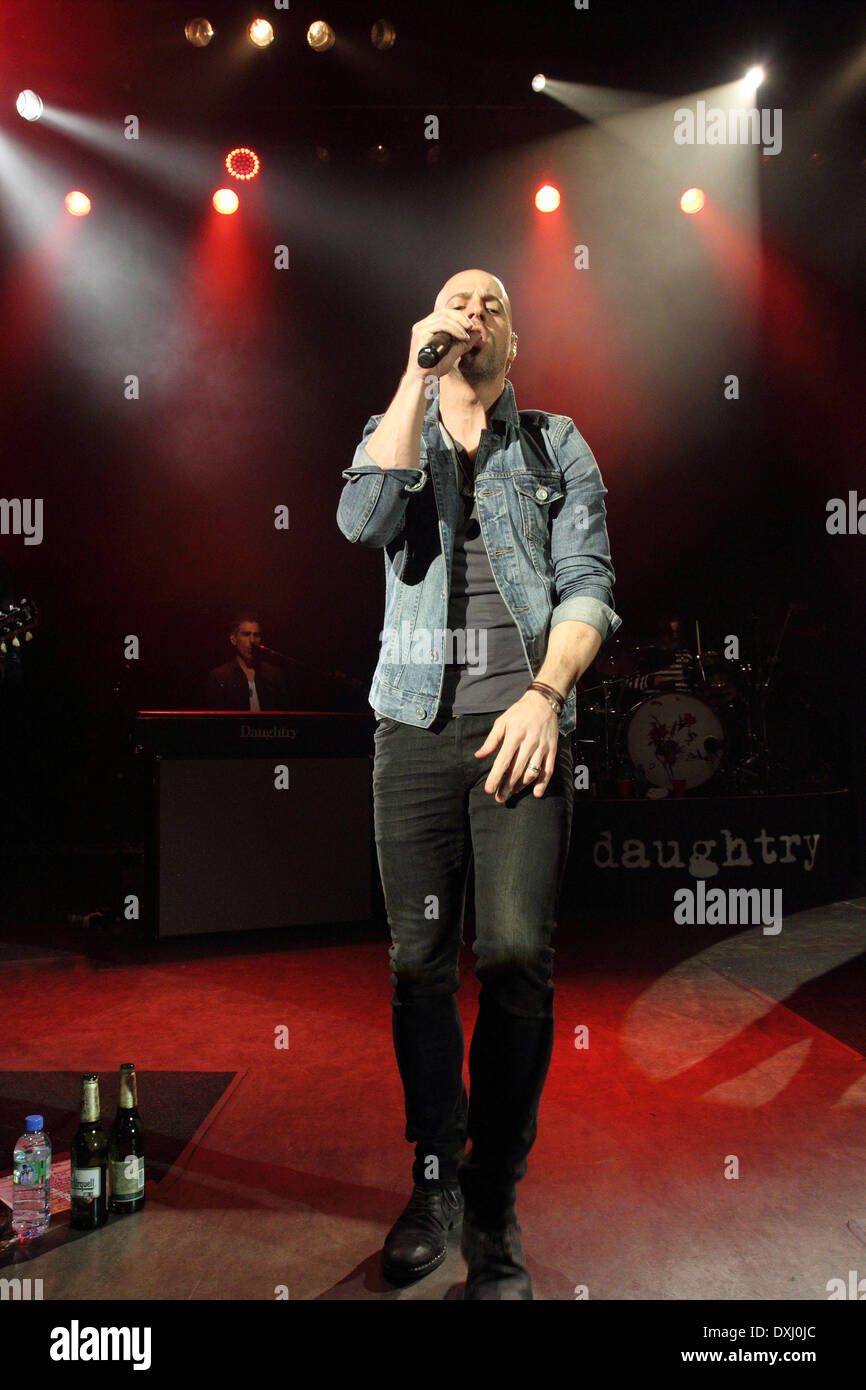 London, UK. 26th March 2014. Daughtry perform on stage at Shepherds ...