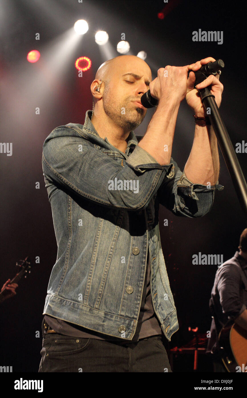 London, UK. 26th March 2014. Daughtry perform on stage at Shepherds ...