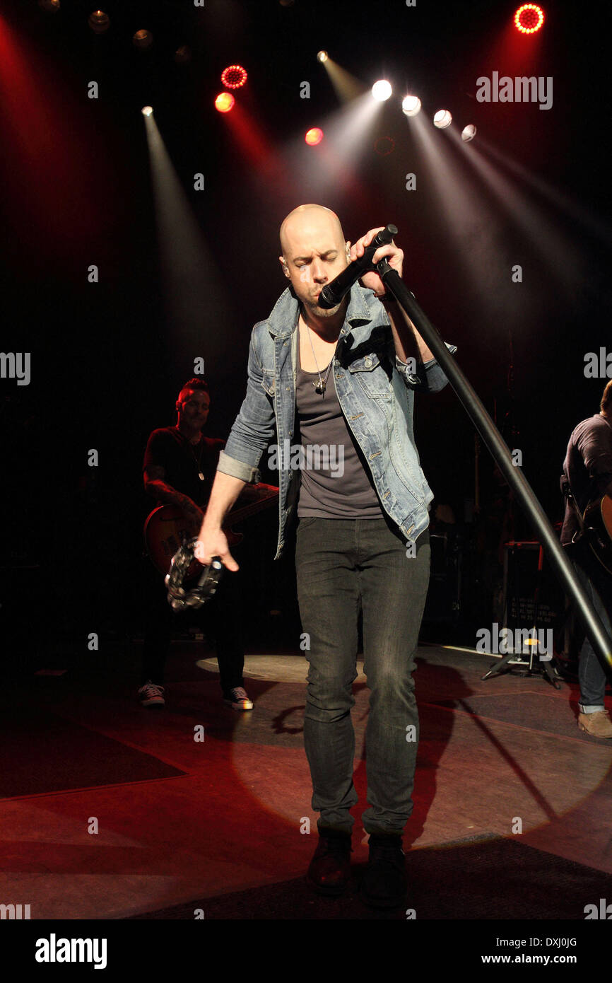 London, UK. 26th March 2014. Daughtry perform on stage at Shepherds ...