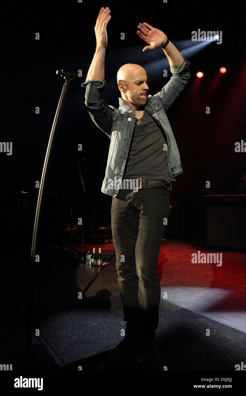 London, UK. 26th March 2014. Daughtry perform on stage at Shepherds ...