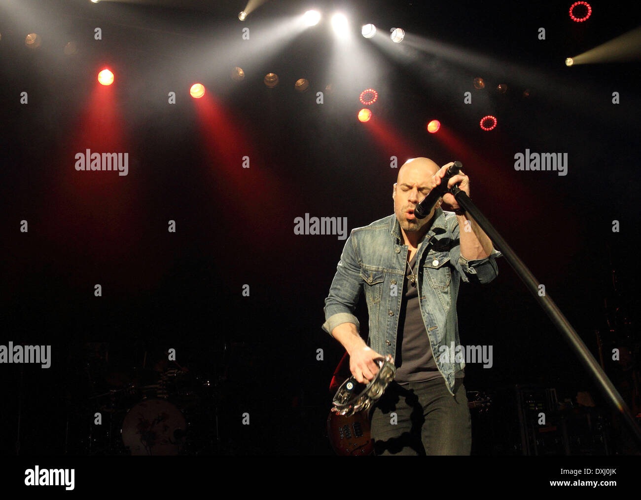 London, UK. 26th March 2014. Daughtry perform on stage at Shepherds ...